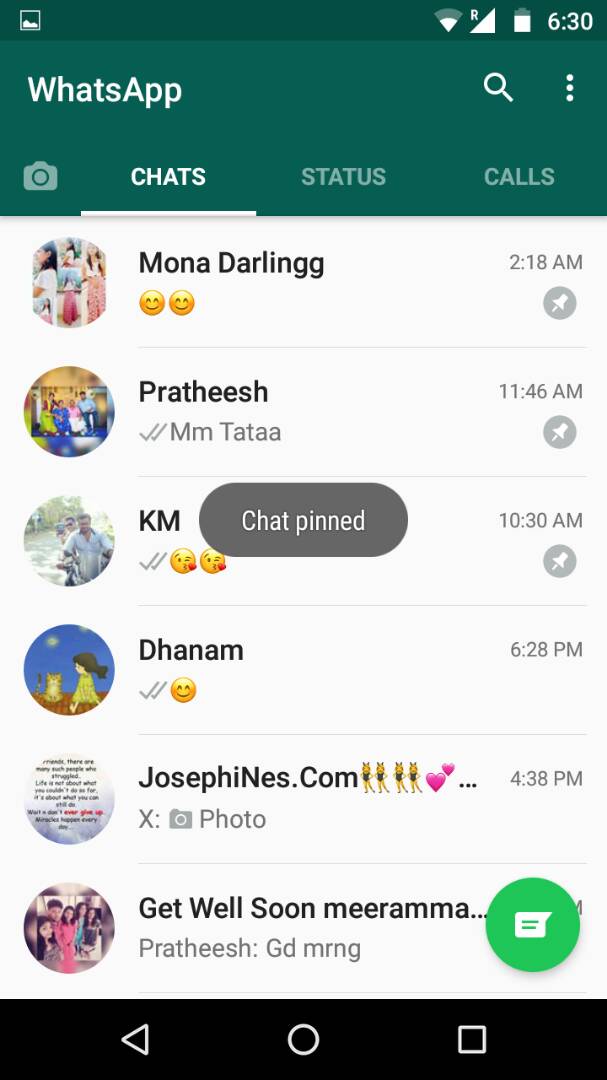 How to pin the chats in WhatsApp? - TechDotMatrix
